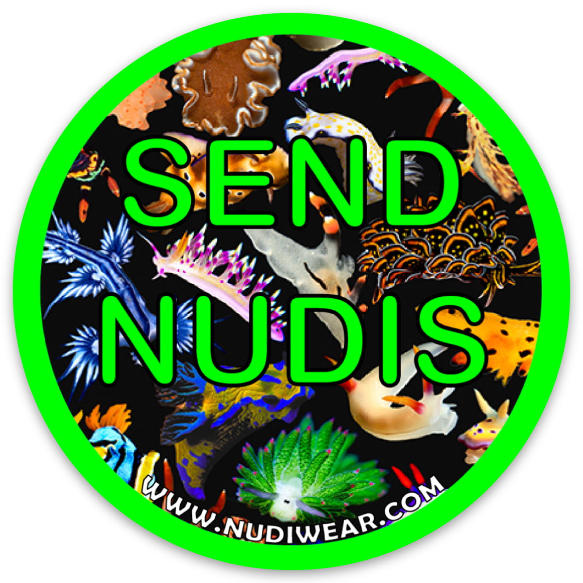 Green Send Nudis Sticker - NUDI WEAR